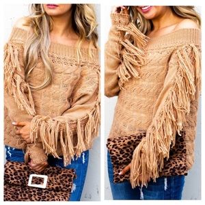 Sweaters | Chic Fringe Tassel Sleeve Detail Sweater | Poshmark